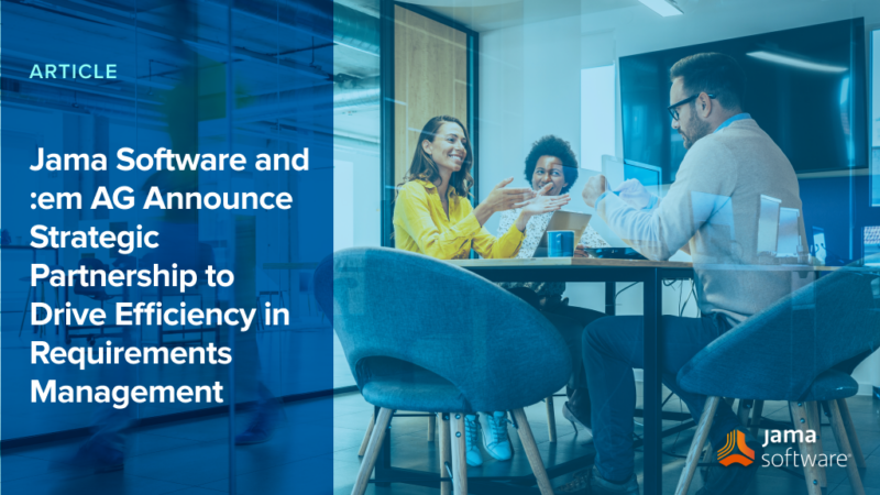 Jama Software and :em AG Announce Strategic Partnership - Jama Software